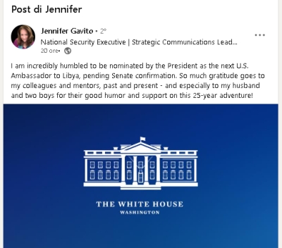 NEW AMERICAN AMBASSADOR IN TRIPOLI. - bclibya.com